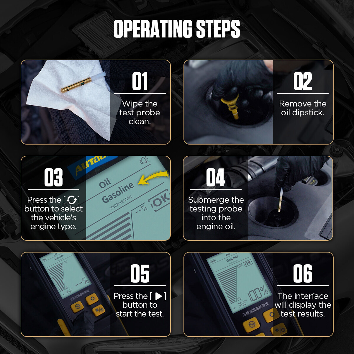 Engine Oil Quality Tester For Auto Engine Oil Quality Detector Gasoline ...