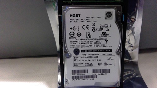 LOT OF 10 005050344 EMC HGST 600GB 10K 6G 2.5" SAS SERVER HDD 0B26071 ...