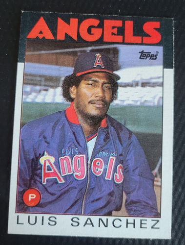 1986 Topps TCG Pitcher LUIS SANCHEZ Los Angeles Angels MLB Baseball ...
