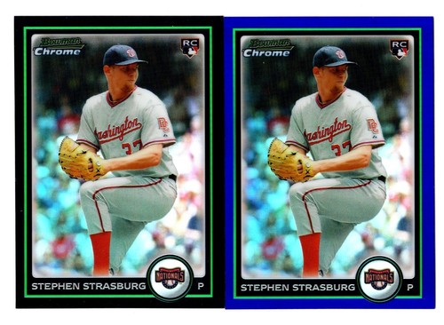 STEPHEN STRASBURG - NATIONALS - 2 CARD ROOKIE LOT - CHOME REFRACTORS | eBay
