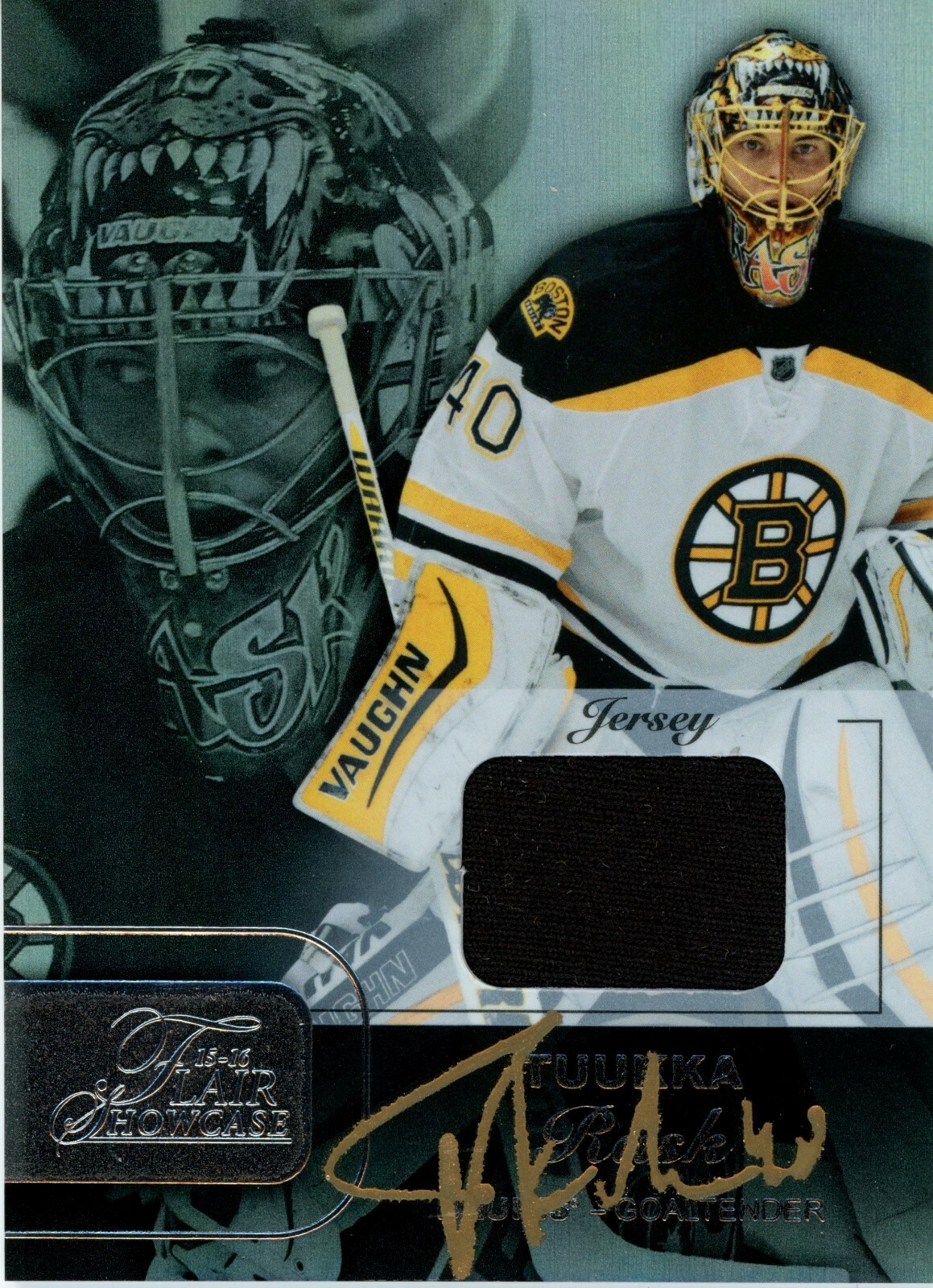Tuukka Rask Boston Bruins Signed Autographed 15-16 Fleer The Flair ...