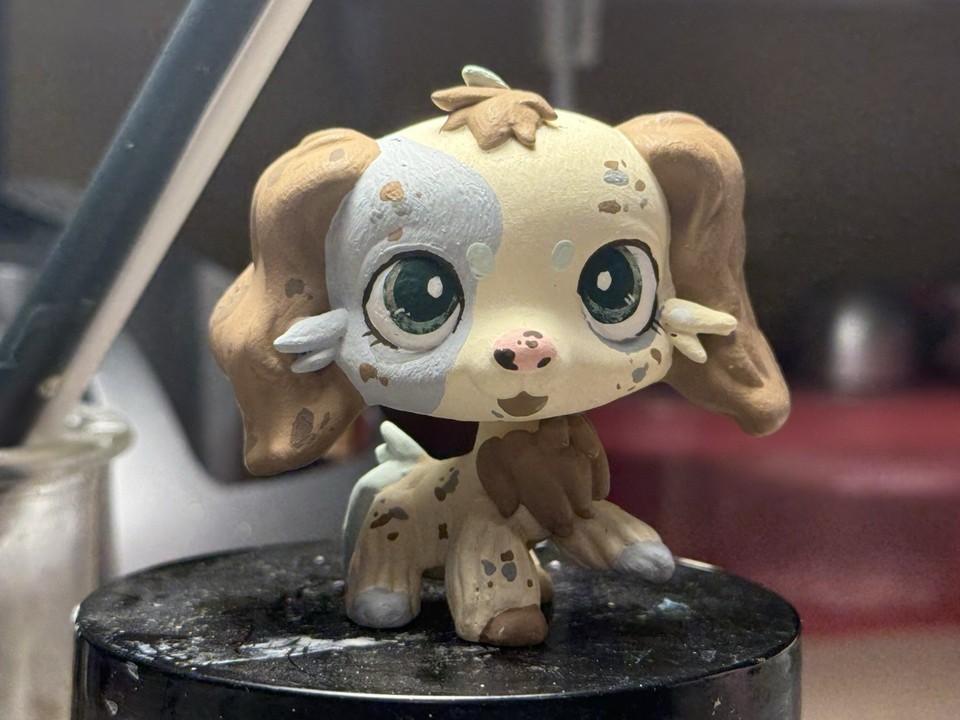 LPS LITTLEST PET SHOP OOAK PAINTED CUSTOMIZE MAIN FIVE COCKER SPANIEL ...