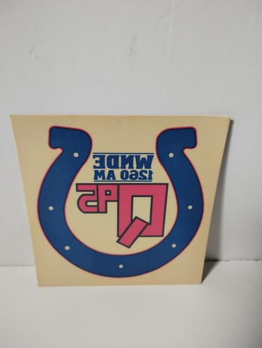 VINTAGE BOB & TOM Q95 WNDE 1260 AM COLTS STICKER WINDOW | eBay