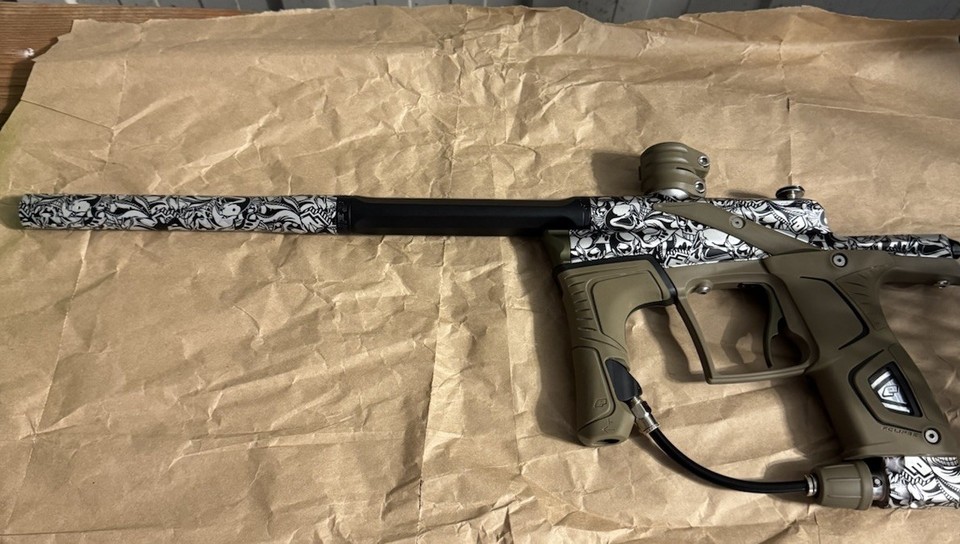 Used Planet Eclipse ETEK 5 “White Titan” W/Tan Custom Swap. Great Cond 12k Shots | eBay