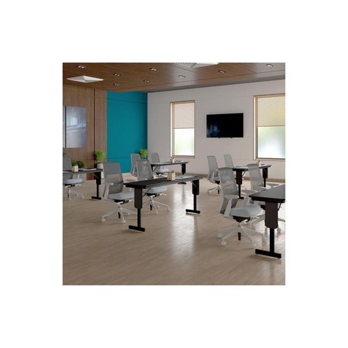 Correll 24"W x 72"D High Pressure Laminate Top Flip Top Table Hickory ...