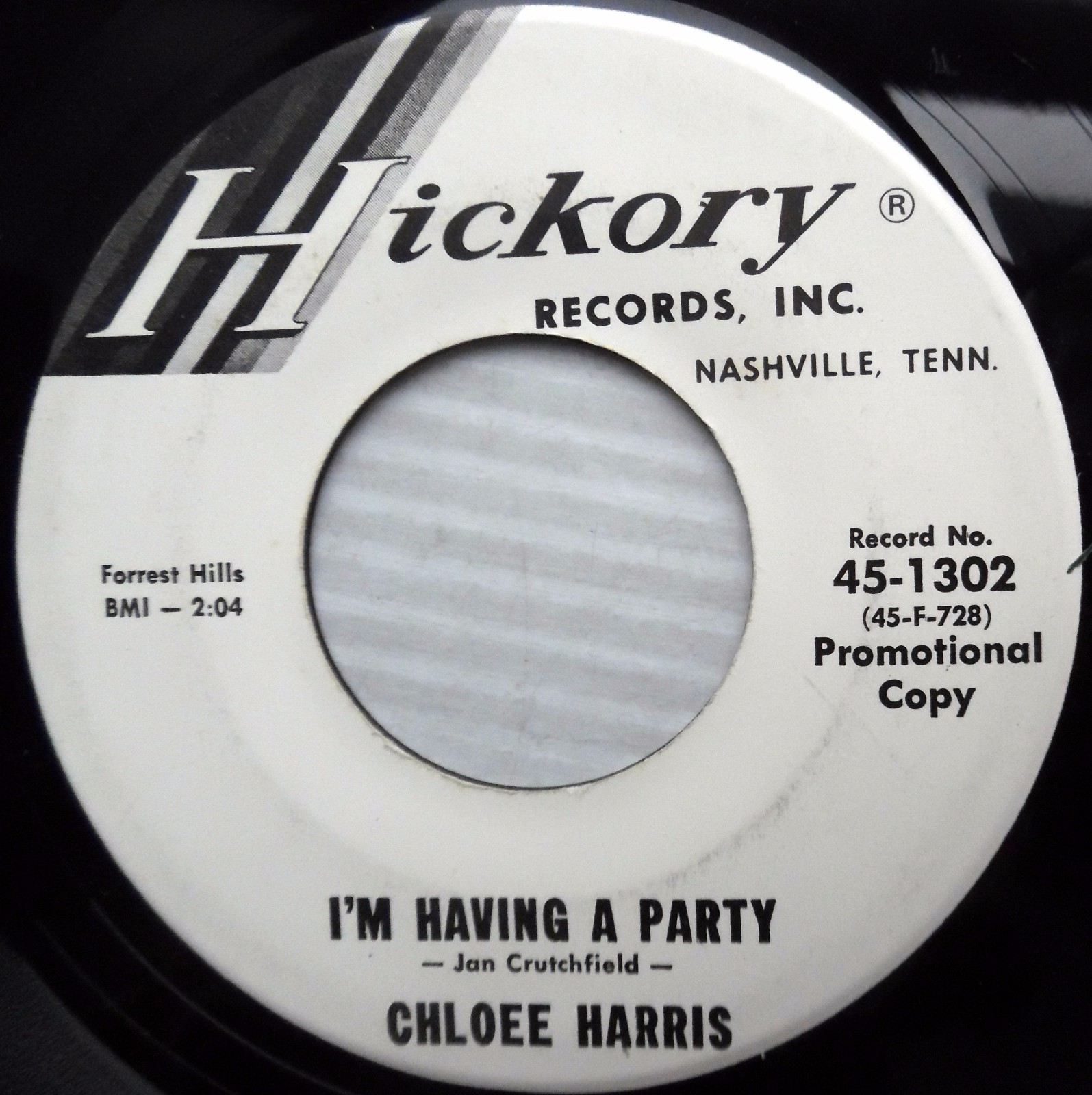 CHLOEE HARRIS 45 My daddy said I'm having a party 1965 POPCORN teen ...