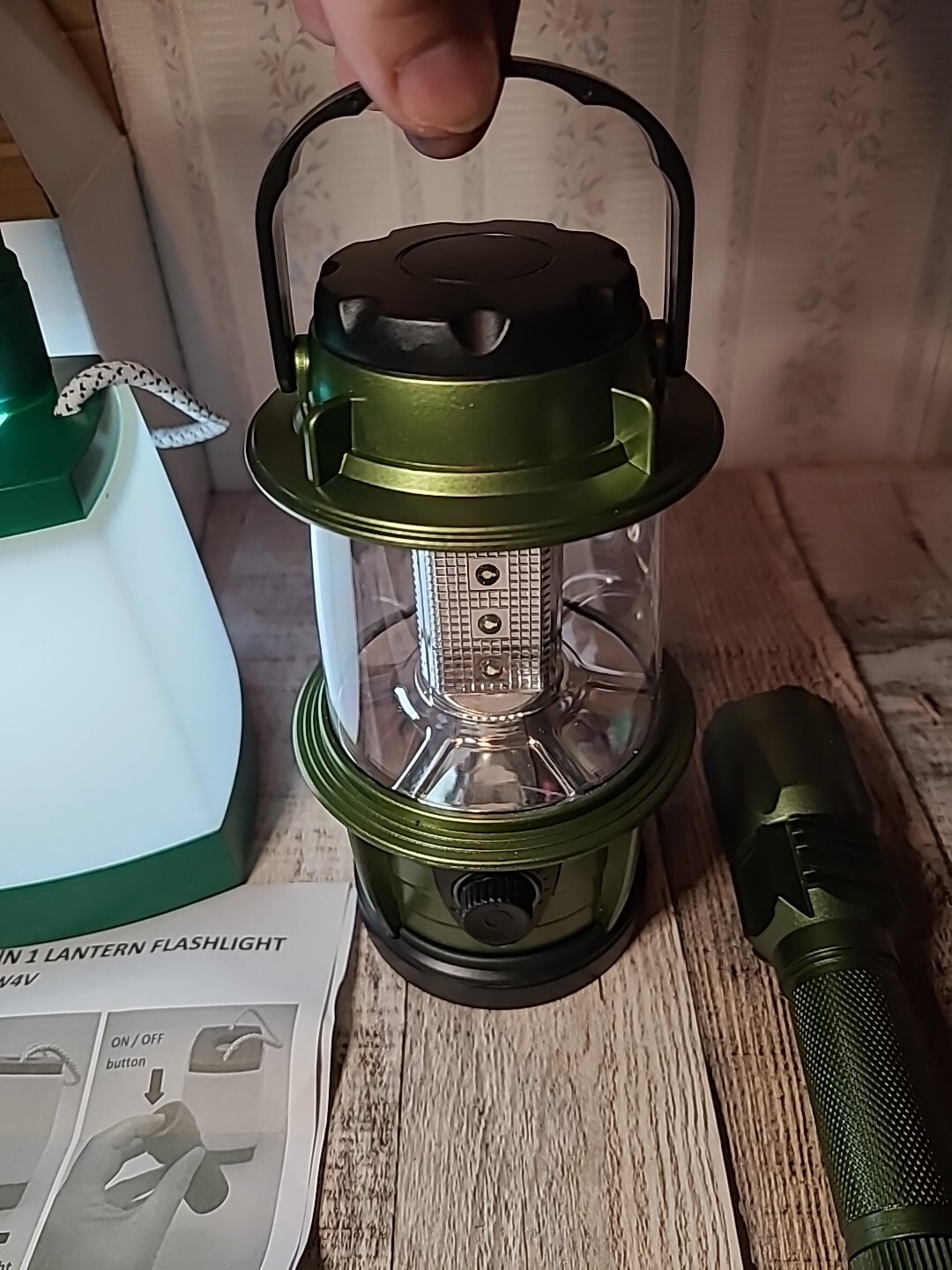 4 Piece Emergency Lantern/Light/ Super Bright Flashlight Lantern. Batt ...
