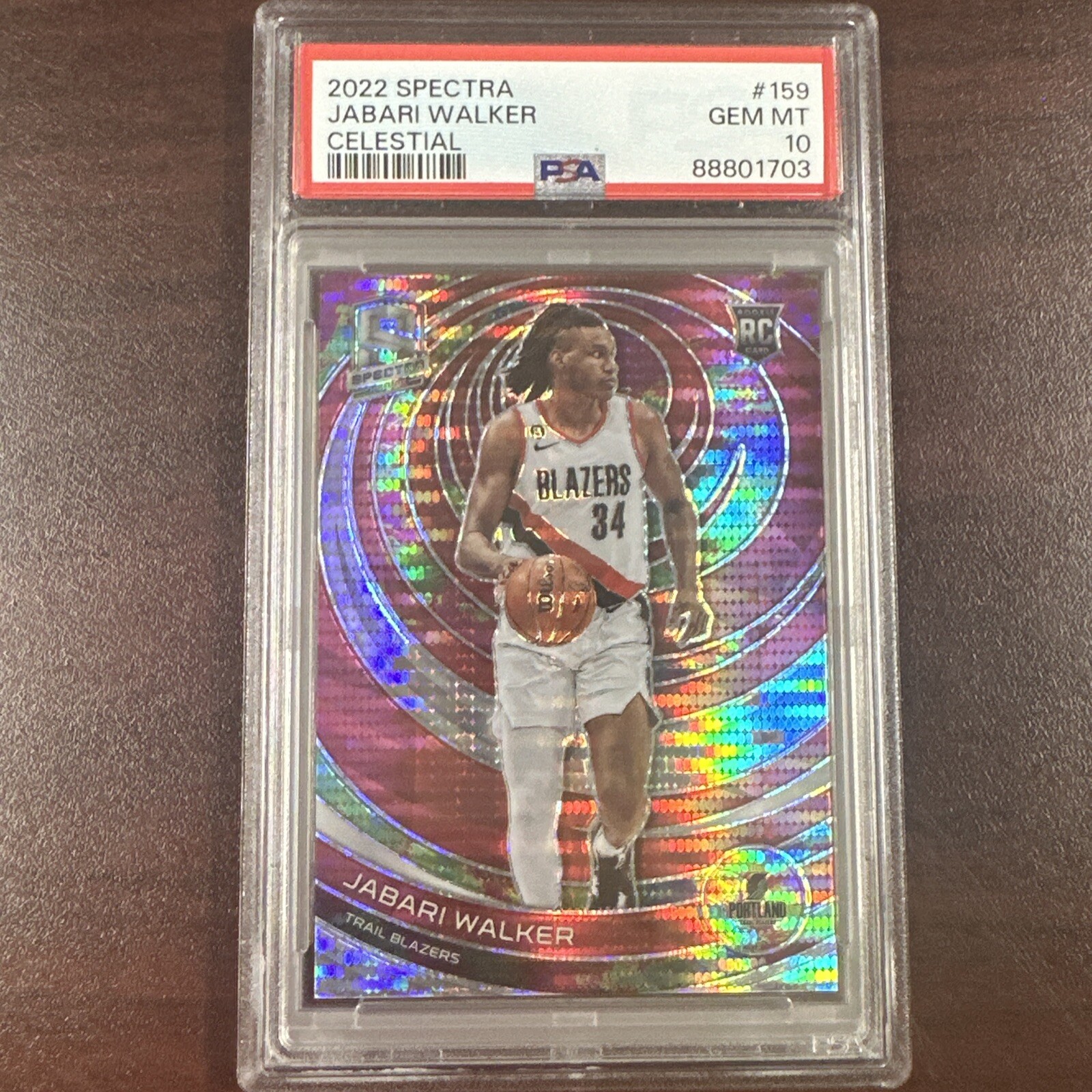 2022 Spectra Jabari Walker Celestial /149 RC PSA 10 POP 1 | eBay