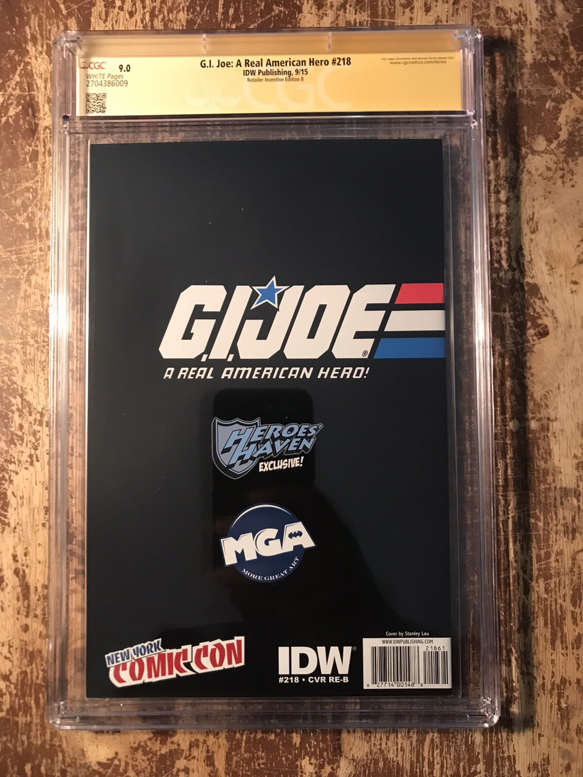 G.I. Joe 218 CGC 9.0 SS Signed Stanley Artgerm Lau, Larry Hama & Morgan ...