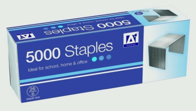 Staples 26/6mm 210 Staples Per Strip, 5000 staples per box | eBay