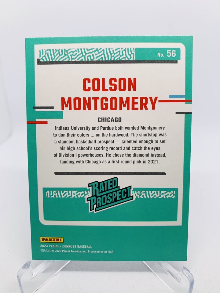 Colton Montgomery | 2023 Donruss Rated Prospect #56 | Chicago White Sox ...