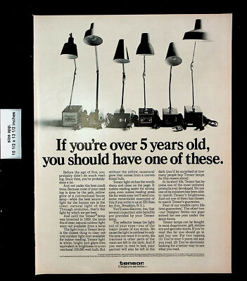 1966 Tensor Lamp Reading Vintage Print Ad 27248 | eBay