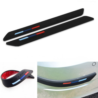 Car Front Bumper Protector Strips Edge Protection Guards Sticker Black ...