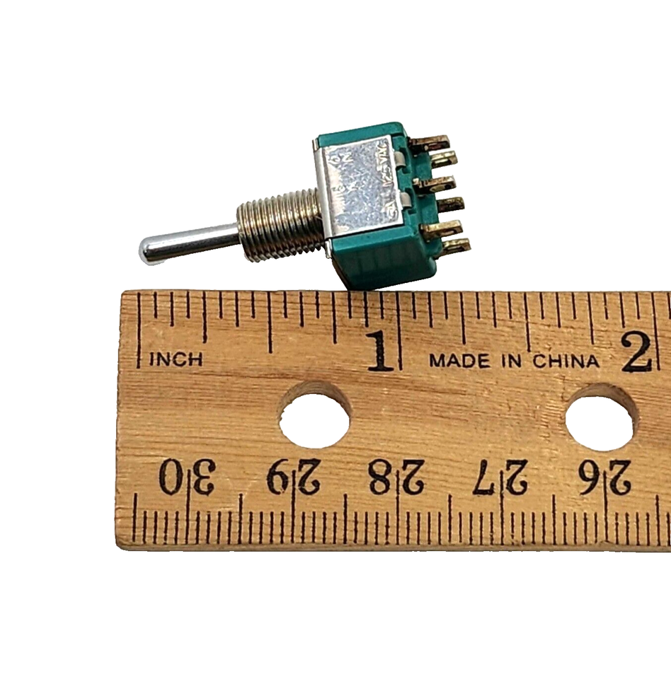 (1x) 5A 125VAC - DPDT Mini Toggle Switch - NONE-ON-Momentary (ON) - JBT ...