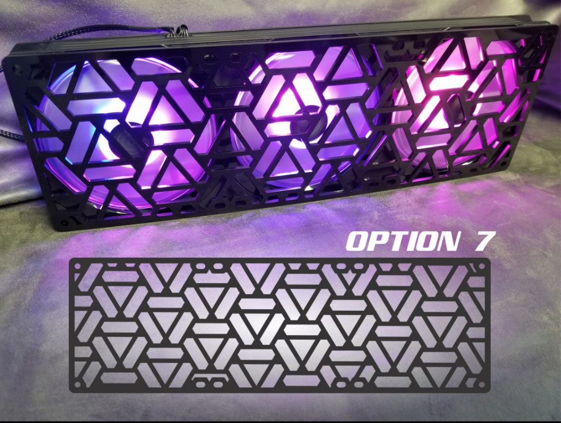 Computer Fan Grill 360mm x 120mm Black Lasercut Acrylic Custom Pc ...