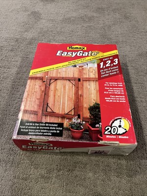 Homax 80099 Easy Gate Steel No-Sag Bracket Kit Brand New Easy 20 Minute ...