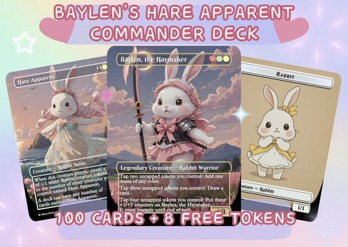 FOIL Baylen Hare Apparent Commander EDH Deck + 8 Free Tokens | eBay