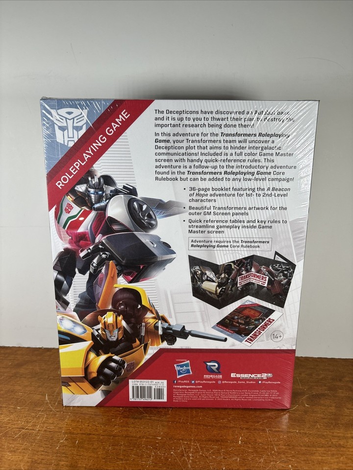 Transformers Roleplaying Game BEACON OF HOPE Renegade Studios RPG NEW ...