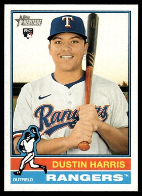 2025 Topps Heritage #114 Dustin Harris Texas Rangers Rookie | eBay