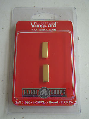 USMC US MARINE CORPS O-1 2ND LIEUTENANT 2LT GOLD SHIRT COLLAR RANK ...