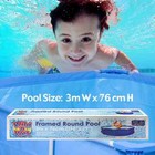 Giant Round 10ft Garden Family Swimming Paddling Pool 3m x 0.76m Metal ...