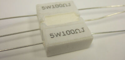SQP Axial Ceramic Cement Sand 100 ohm Power Resistors 5w Watts New Lot ...