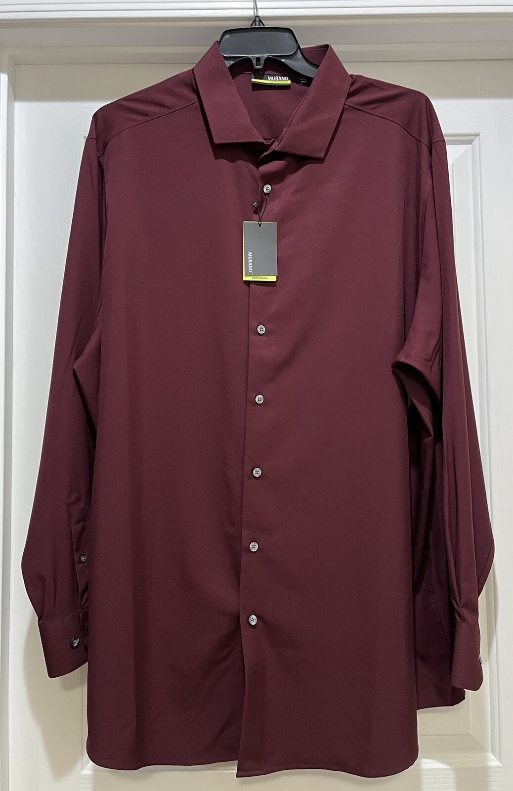 Murano Performance L/S Button Front Shirt Merlot-79C Men's 3XT Big for ...