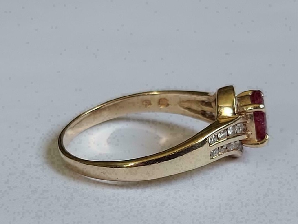 2Ct Oval Lab-Created Red Ruby Women's Engagement Wedding Ring 14K Rose ...