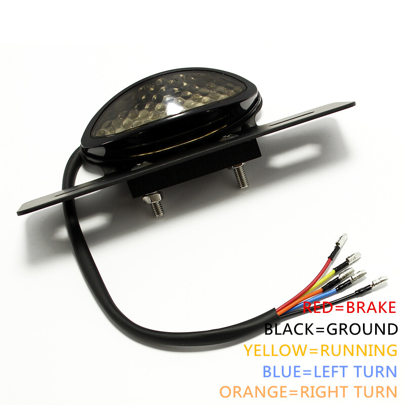 Motorcycle License Plate Smoke Brake Stop Integrated Tail Light For ...