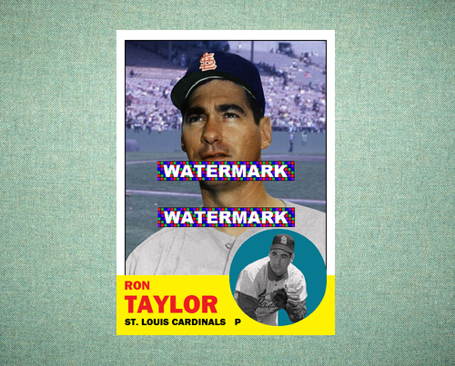 Ron Taylor St Louis Cardinals 1963 Style Custom Baseball Art Card | eBay