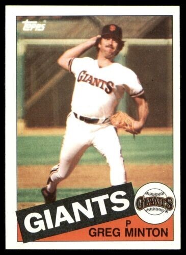1985 Topps Greg Minton #45 Pitcher San Francisco Giants FREE shipping ...