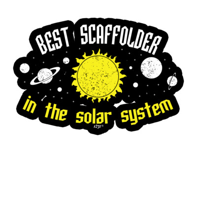 2 x Large Car Stickers best scaffolder in the solar system Decal Bumper ...