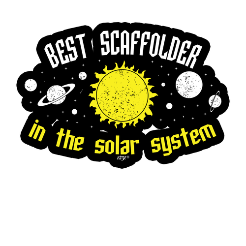 2 x Large Car Stickers best scaffolder in the solar system Decal Bumper ...