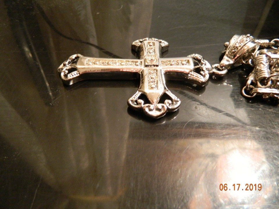 MIP-Chrome Rapper Cross Pendant with a matching 30 inch chain | eBay