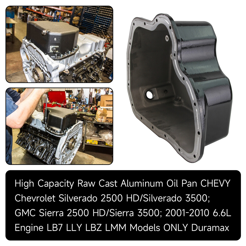 High Capacity Cast Oil Pan GM 6.6L LB7 LLY LBZ LMM Duramax Diesel 01-10 ...