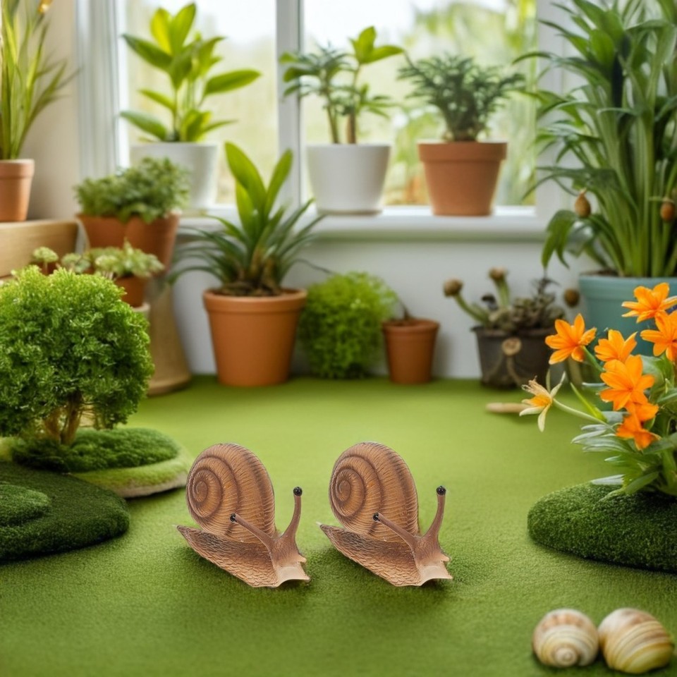 10pcs Mini Snail Figure, Simulation Snail Ornament, Small Animal ...