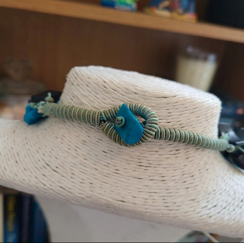 Multi Strand String Necklace Blue Tones Chips Beaded Bohemian Ethnic ...