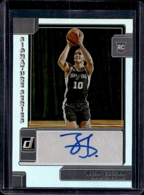 2022-23 Donruss Jeremy Sochan Signature Series RC Holo Auto #SS-JSO ...