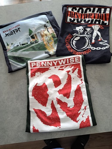 PUNK ROCK LOT! Bad Religion, Pennywise, Social D - 3 Shirt Lot! 2XL ...