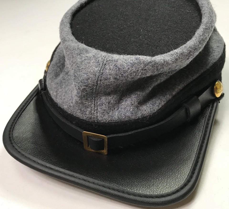 CIVIL WAR CSA CONFEDERATE INFANTRY WOOL KEPI FORAGE CAP HAT-MEDIUM | eBay