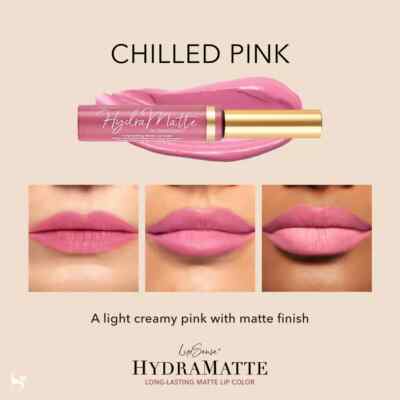 LipSense HydraMatte Chilled Pink Long Lasting Matte Lip Color Full Size ...
