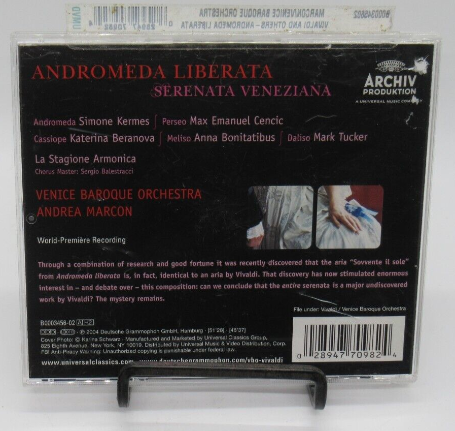 ANDREA MARCON: ANDROMEDA LIBERATA - SERENATA VENEZIANA 2-DISC MUSIC CD ...