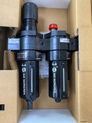 NORGREN BL64-408 FILTER REGULATOR AND LUBRICATOR FRL G1/2 AUTO DRAIN ...