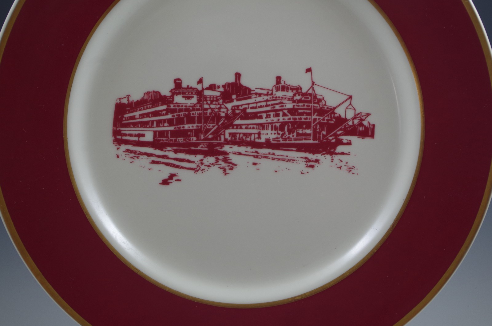 REGO CHINA RESTAURANT WARE SHIPS DINNER PLATE RED RARE vintage | eBay