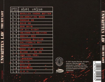 UNWRITTEN LAW HIT LIST NEW CD 5021456145034| eBay