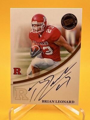 BRIAN LEONARD 2007 Press Pass Authentics AUTOGRAPH ROOKIE - Rutgers | eBay