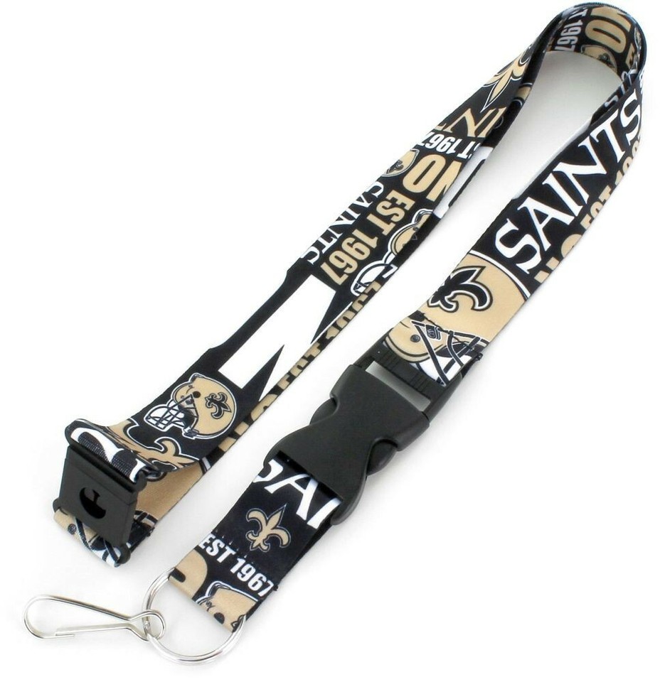 NFL New Orleans Saints Dynamic Clip On Keychain Lanyard -New | eBay