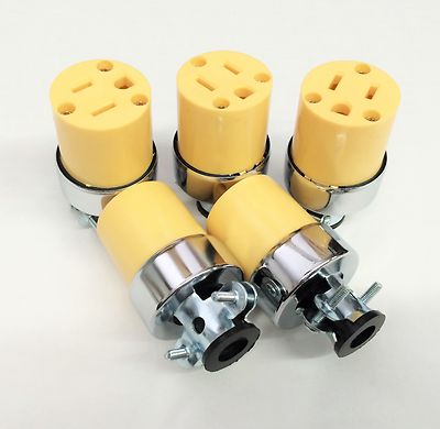 5 Pc Female Extension Cord Electrical Wire Repair Replacement Plug End ...