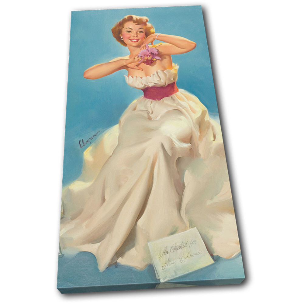 Vintage Girl Poster Sexy Retro Pin-ups SINGLE CANVAS WALL ART Picture ...