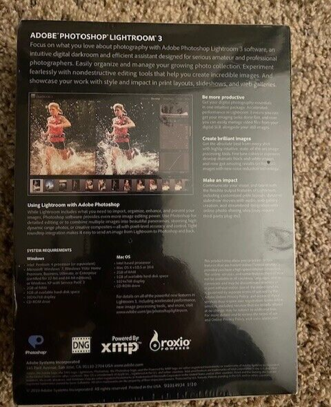 Adobe Photoshop Lightroom 3 Education Ed Student Teacher Licensing NEW ...
